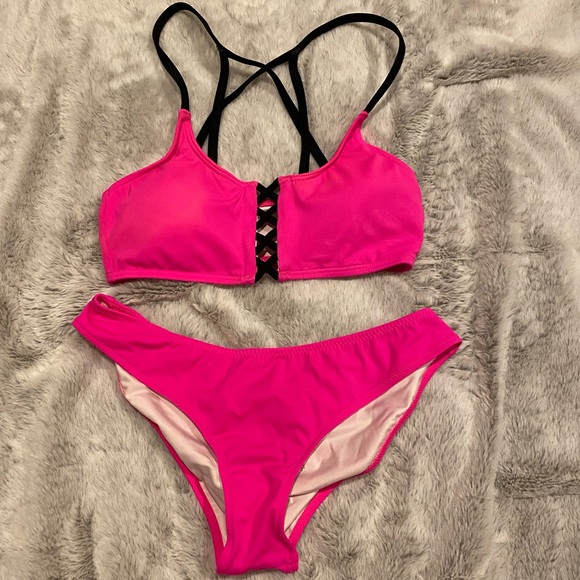 Pink Victorias Secret Swim Super Cute Pink Bikini Poshmark